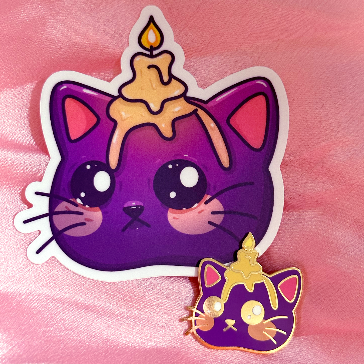 Candle Kitty Vinyl Sticker – ThiccShop