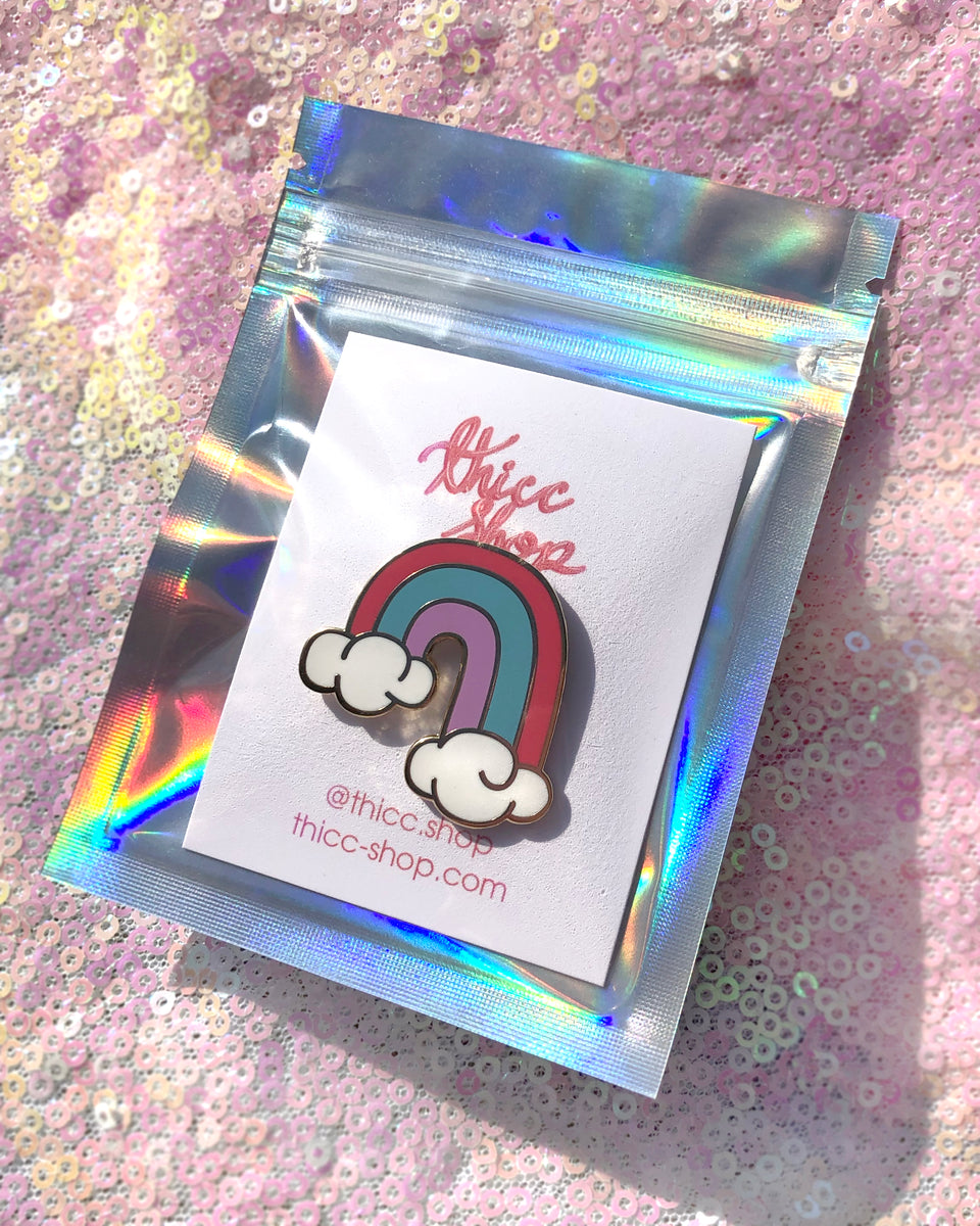 Rainbow Gold Hard Enamel Pin – ThiccShop